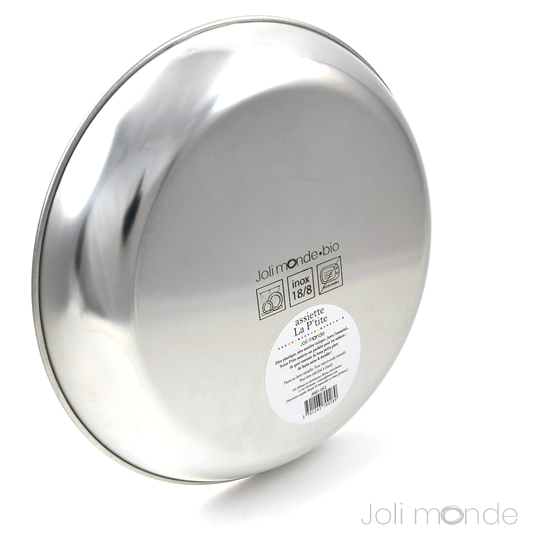Assiette inox - La P'tite - JOLI MONDE | Sans BPA